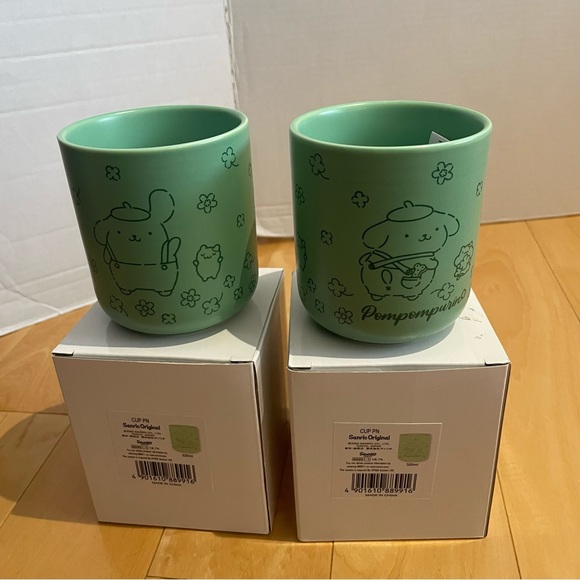 Sanrio | Kitchen | 2 Nib Pompompurin Lucky Clover Ceramic Cups | Poshmark